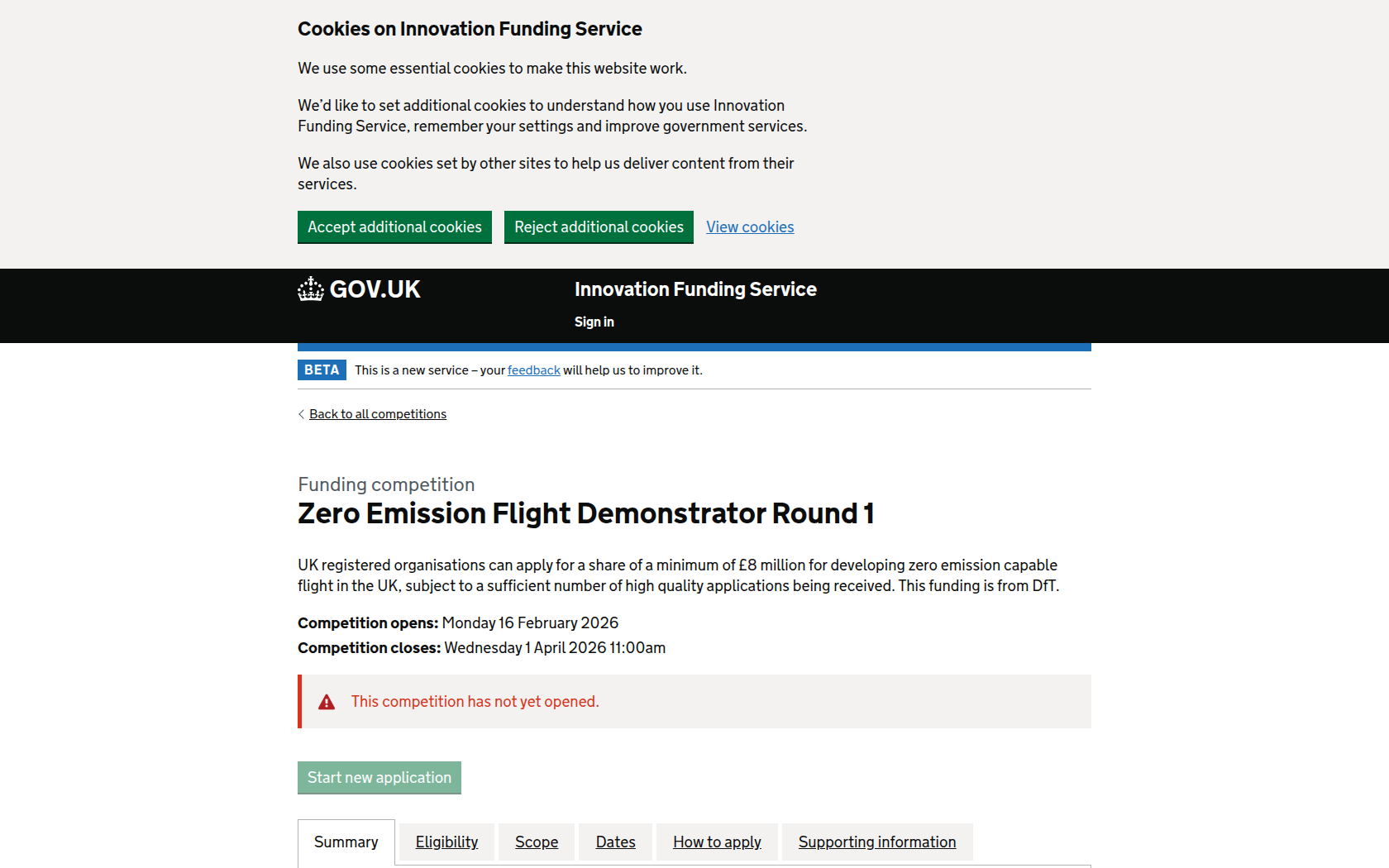 Zero Emission Flight Demonstrator Round 1 - Tenders - Startup Networks
